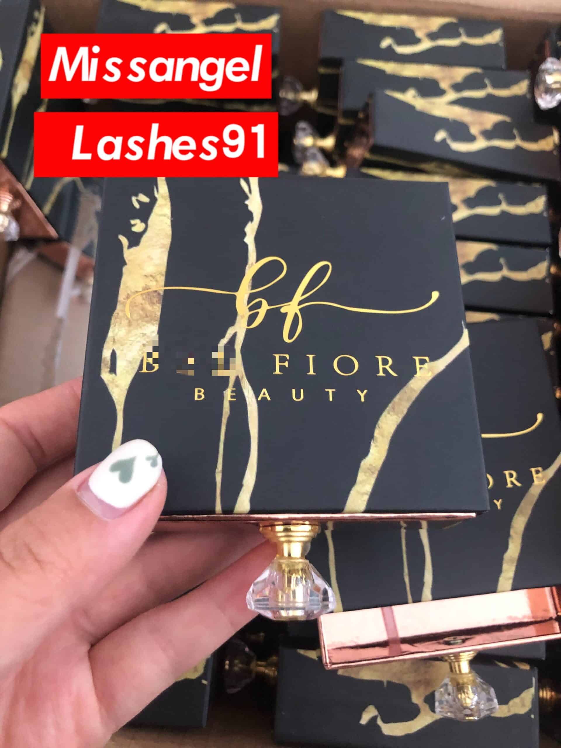 Black Slide Out Eyelash Packaging Boxes