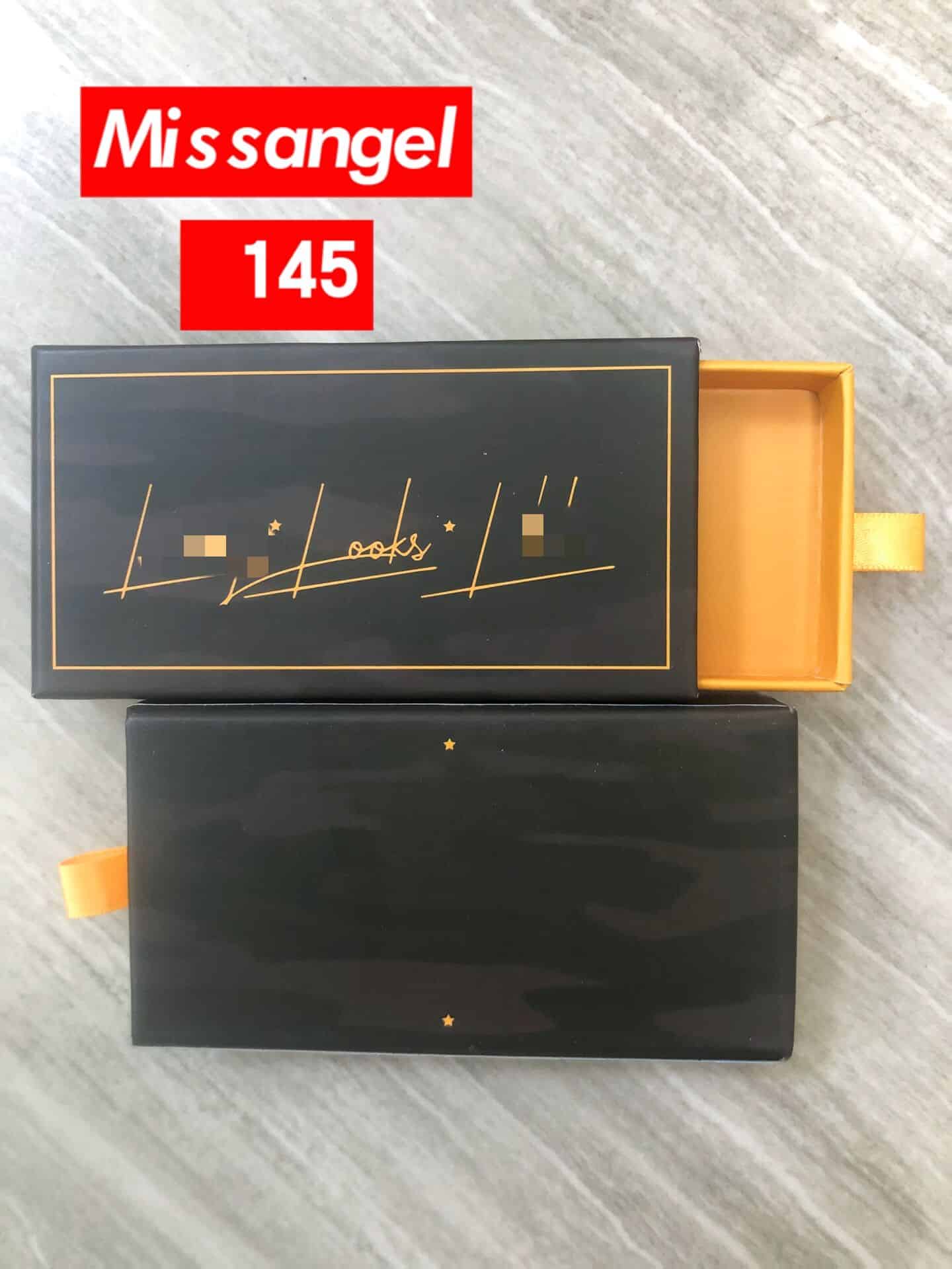 Black Slide Out Eyelash Packaging Boxes