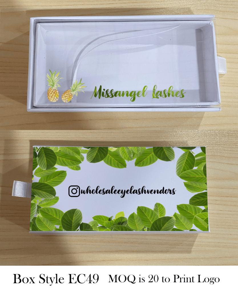 White Slide Out Eyelash Packaging Design Lash Boxes