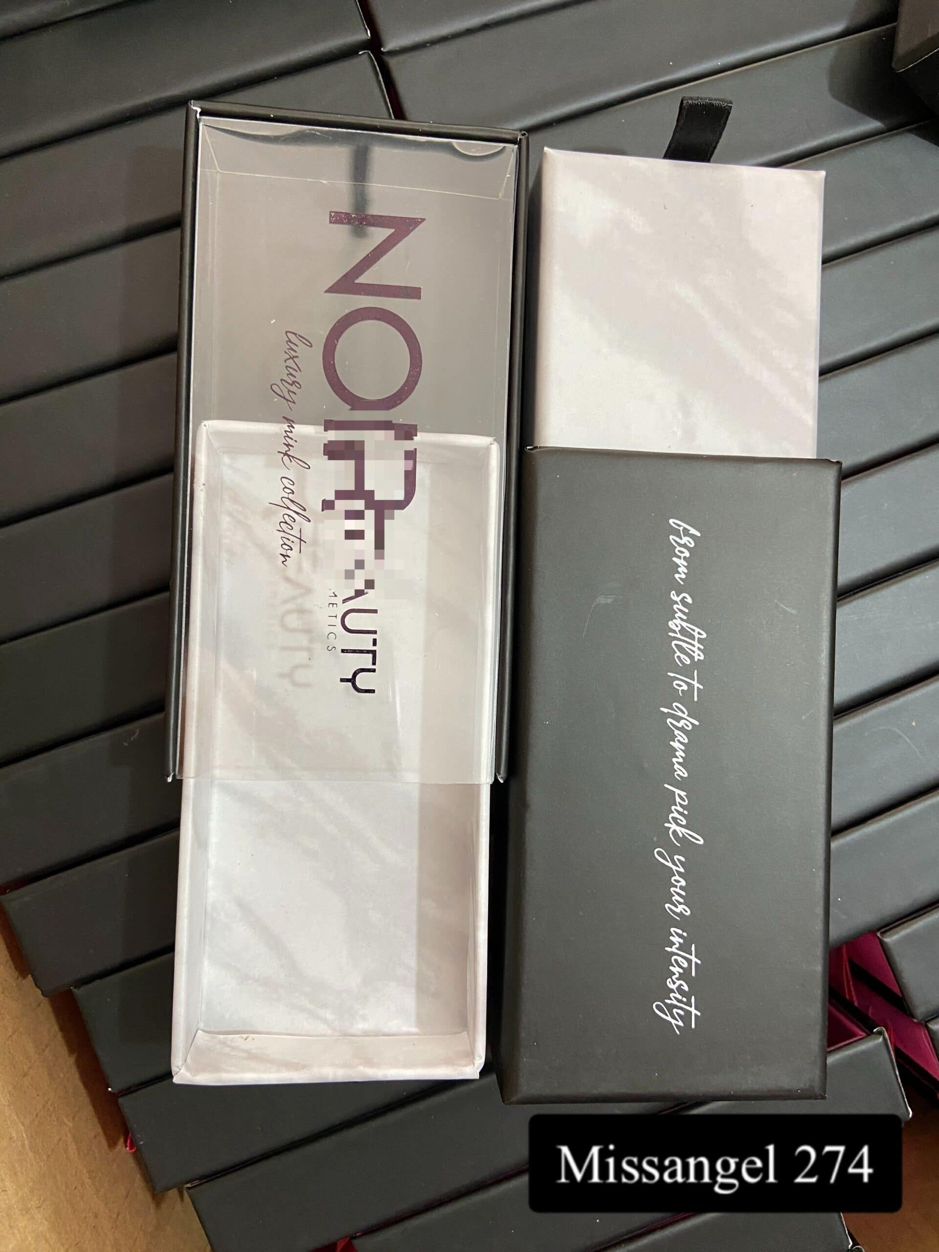Black Slide Out Eyelash Packaging Boxes