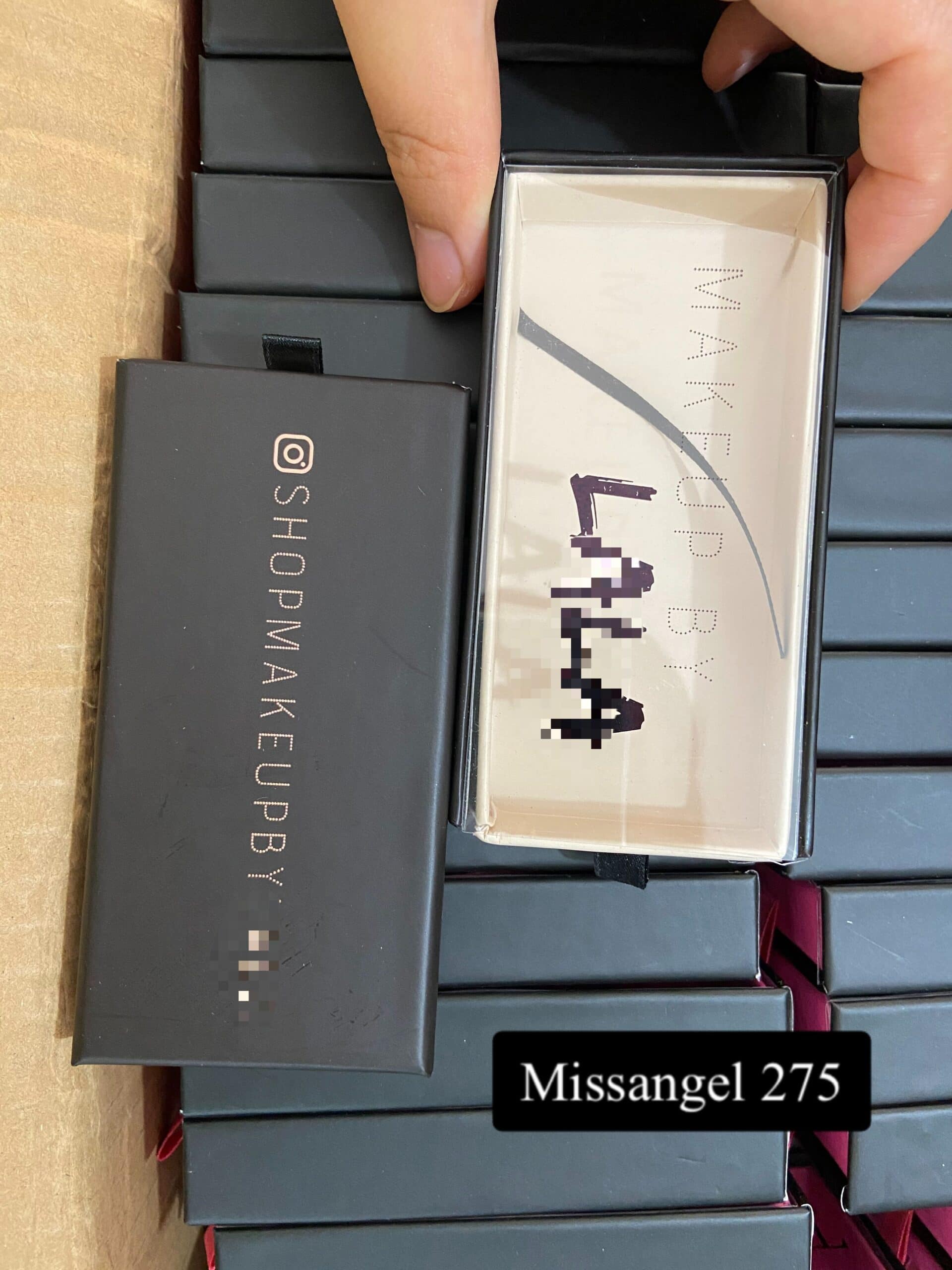Black Slide Out Eyelash Packaging Boxes