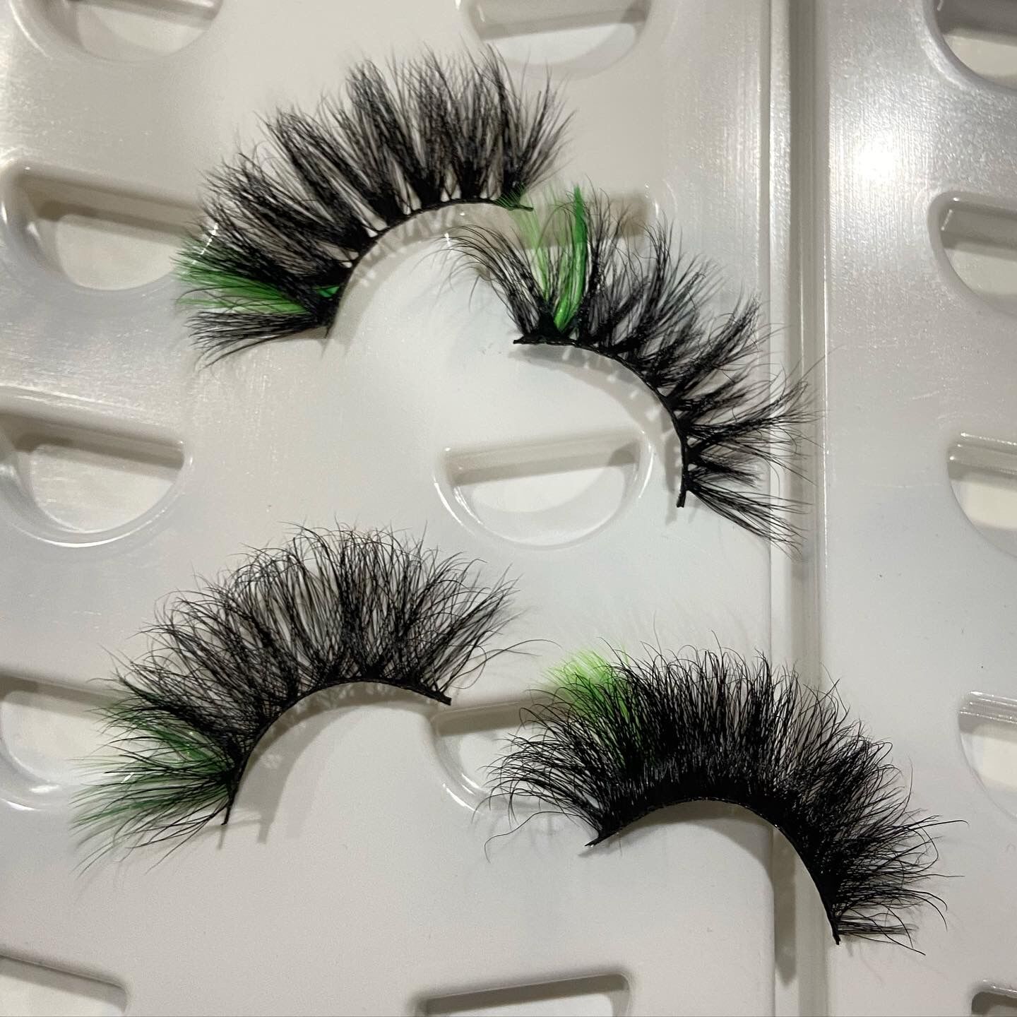 Green Strip Color Lashes