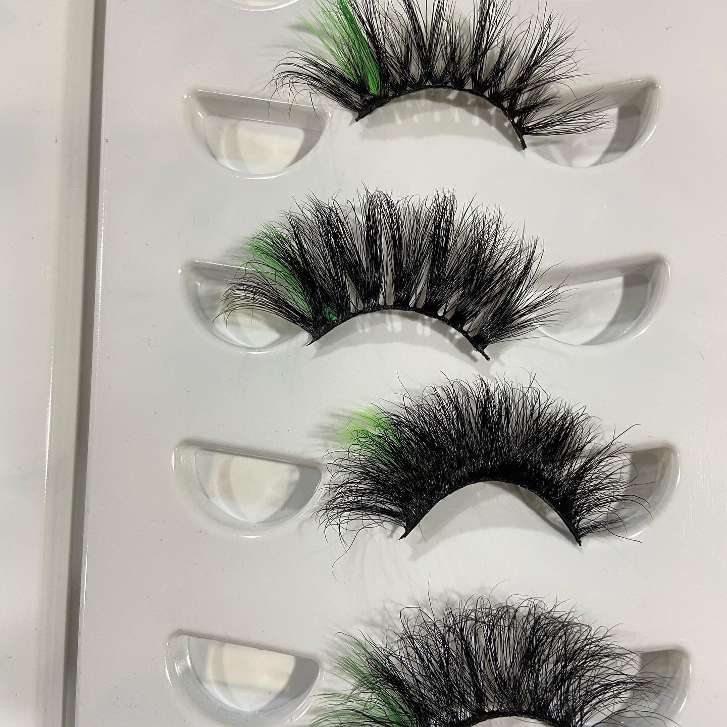 Green Strip Color Lashes