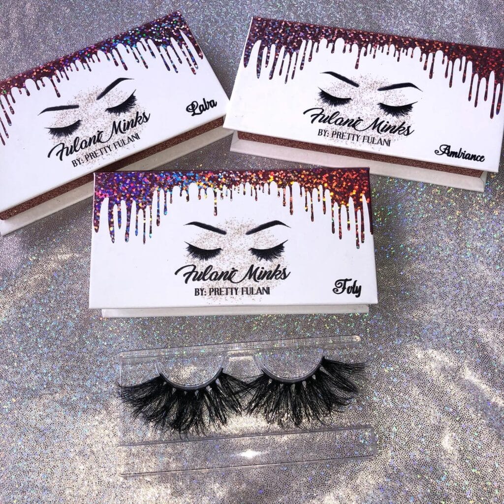 Custom eyelashes packaging box with private label logo