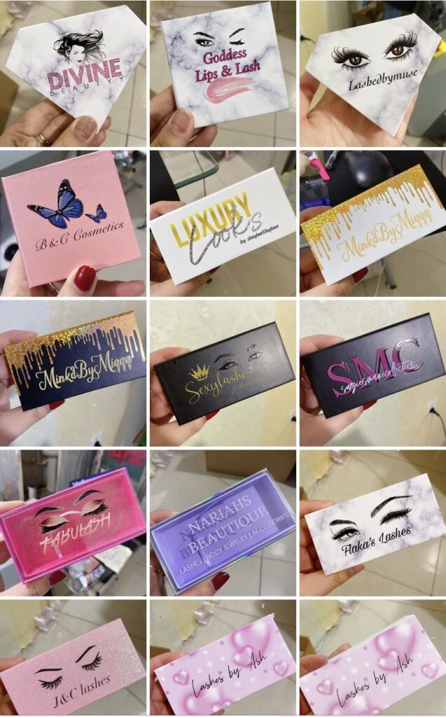 Custom eyelash boxes with private label logo