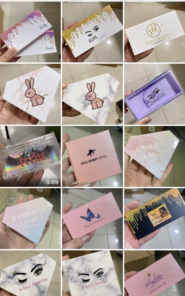 Custom eyelash boxes with private label logo