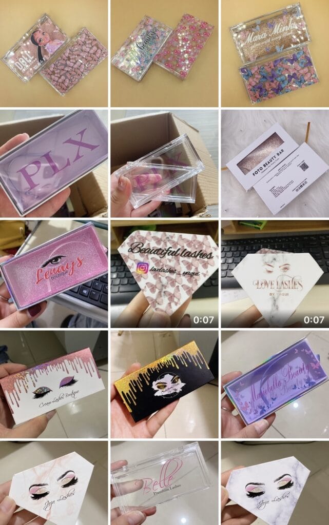 Custom eyelash boxes with private label logo