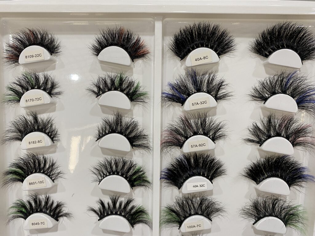 Color mink lashes 25mm siberian mink lashes wholesale